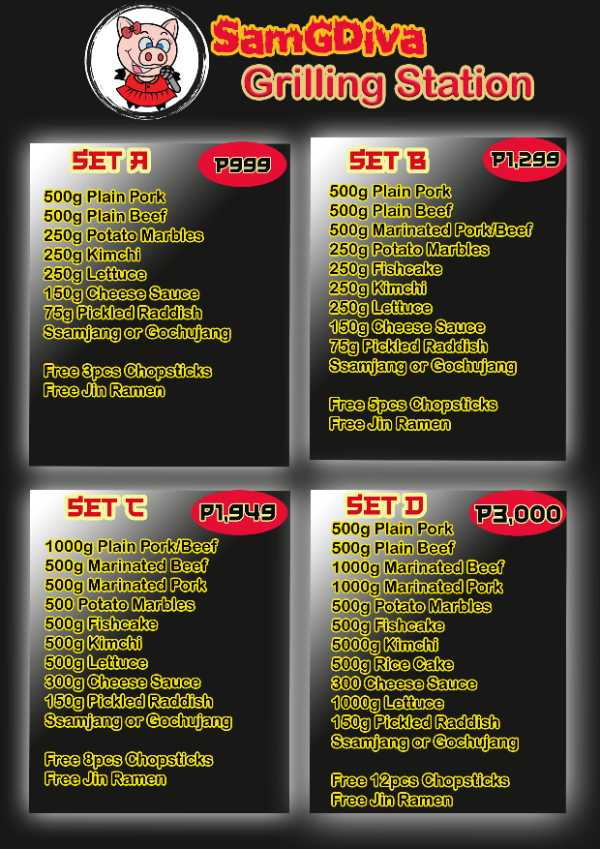 SamG Diva Grilling Station menu in Bocaue | ordermo
