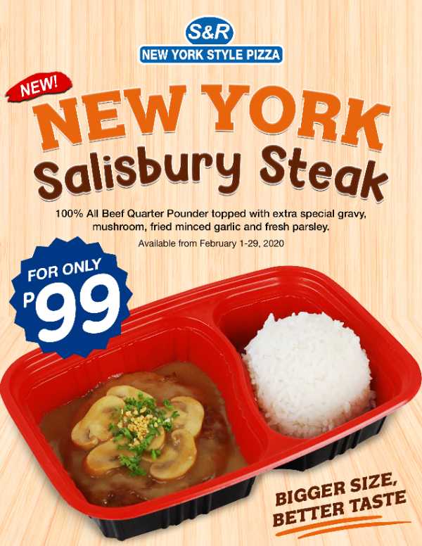 S&R New York Style Pizza - Harbor Point menu in Subic Bay Freeport ...